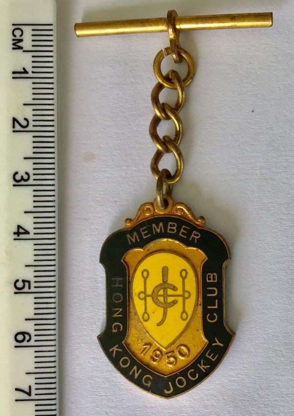HONG KONG Jockey club 1950 membership badge - Islington Antiques and ...
