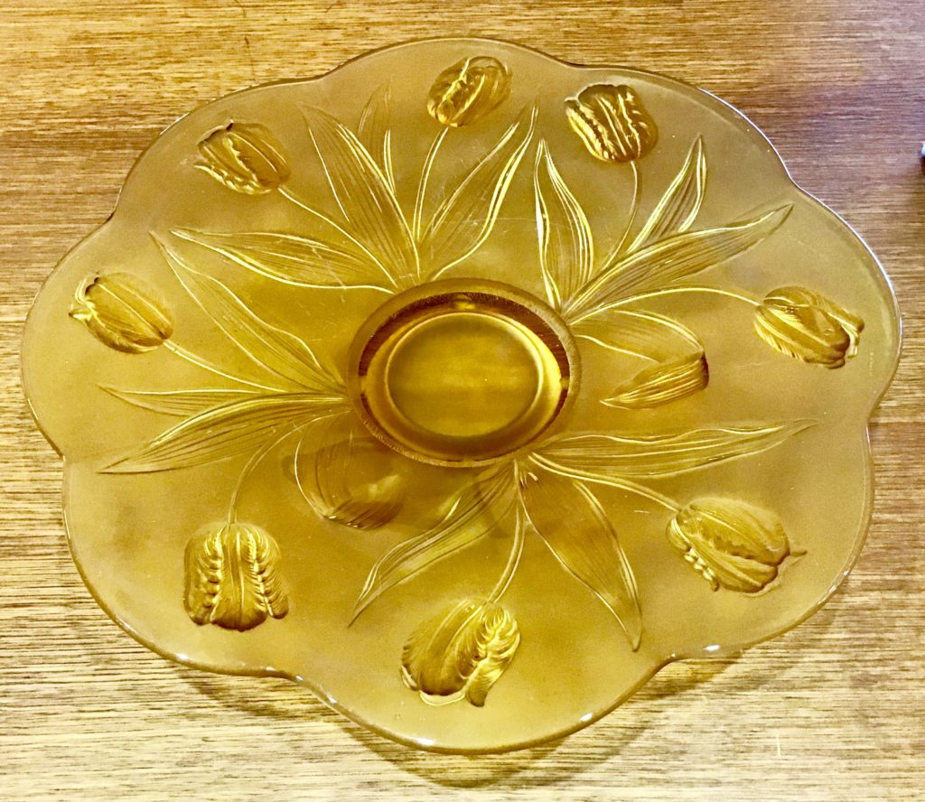 INWALD BAROLAC TULIP DESIGN GLASS BOWL - Islington Antiques and Interiors